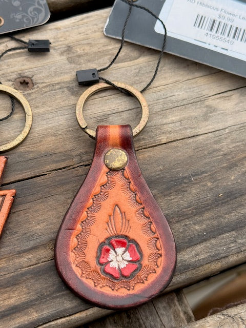 Hibiscus Flower Key Chain – 11th Street Cowboy Bar - El Vaquero Bandera ...